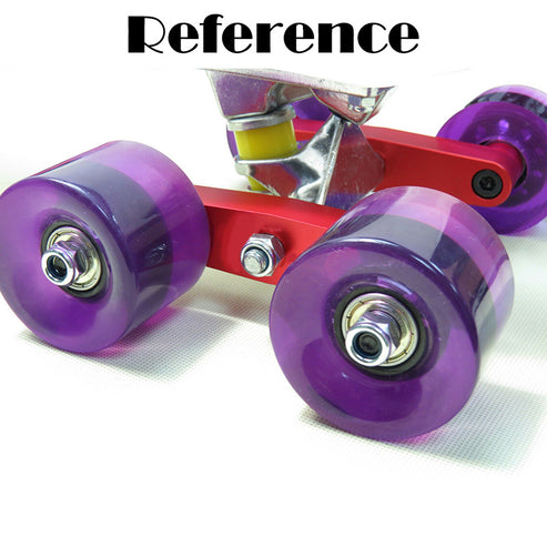 (Set of 2) Tandem Axle Double Wheel Kit for Skateboards and Longboards ...